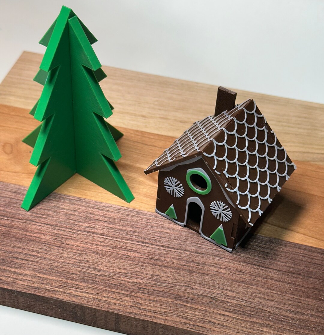 DIY 3D Printed Gingerbread House Model Kit - A Sweet Holiday Project - Etsy