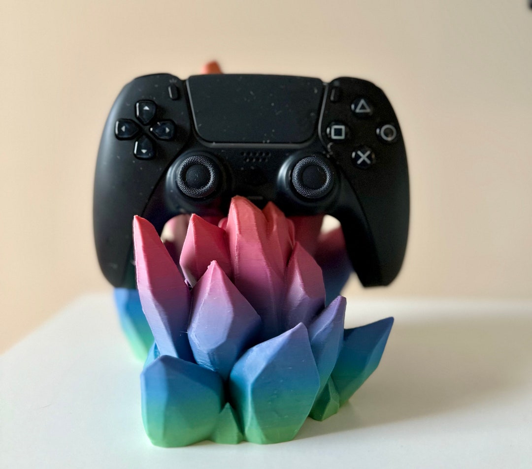 Crystal Video Game Controller Stand 3D Printed, PS5, Xbox, Nintendo ...