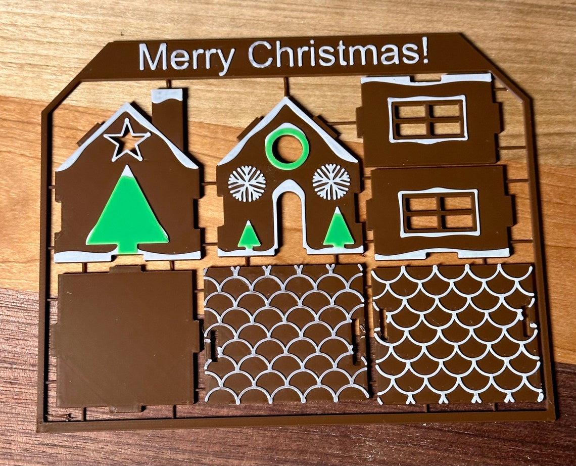 DIY 3D Printed Gingerbread House Model Kit A Sweet Holiday Project - Etsy