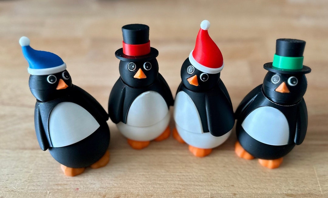 Adorable 3D Printed Posable Penguin - Articulated Penguin Figurine - Etsy
