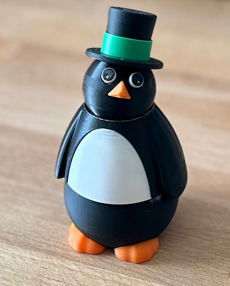 Adorable 3D Printed Posable Penguin - Articulated Penguin Figurine - Etsy