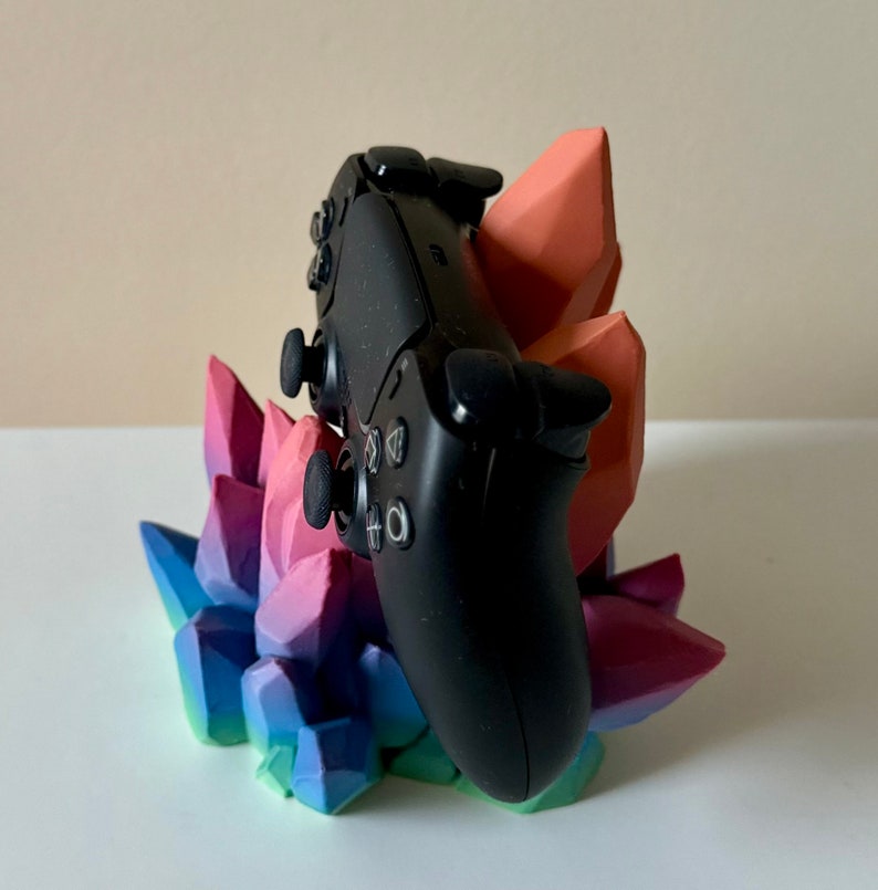 Crystal Video Game Controller Stand 3D Printed, PS5, Xbox, Nintendo ...
