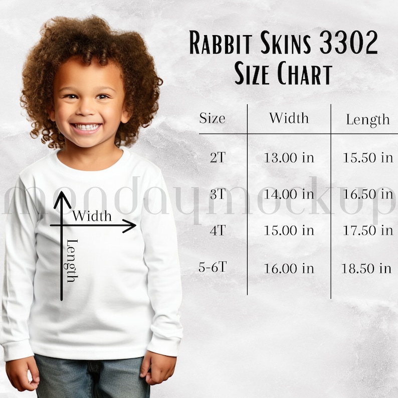 Rabbit Skins 3302 Size Chart, Sizing Guide, Kid Tshirt, Size Chart, Kid ...