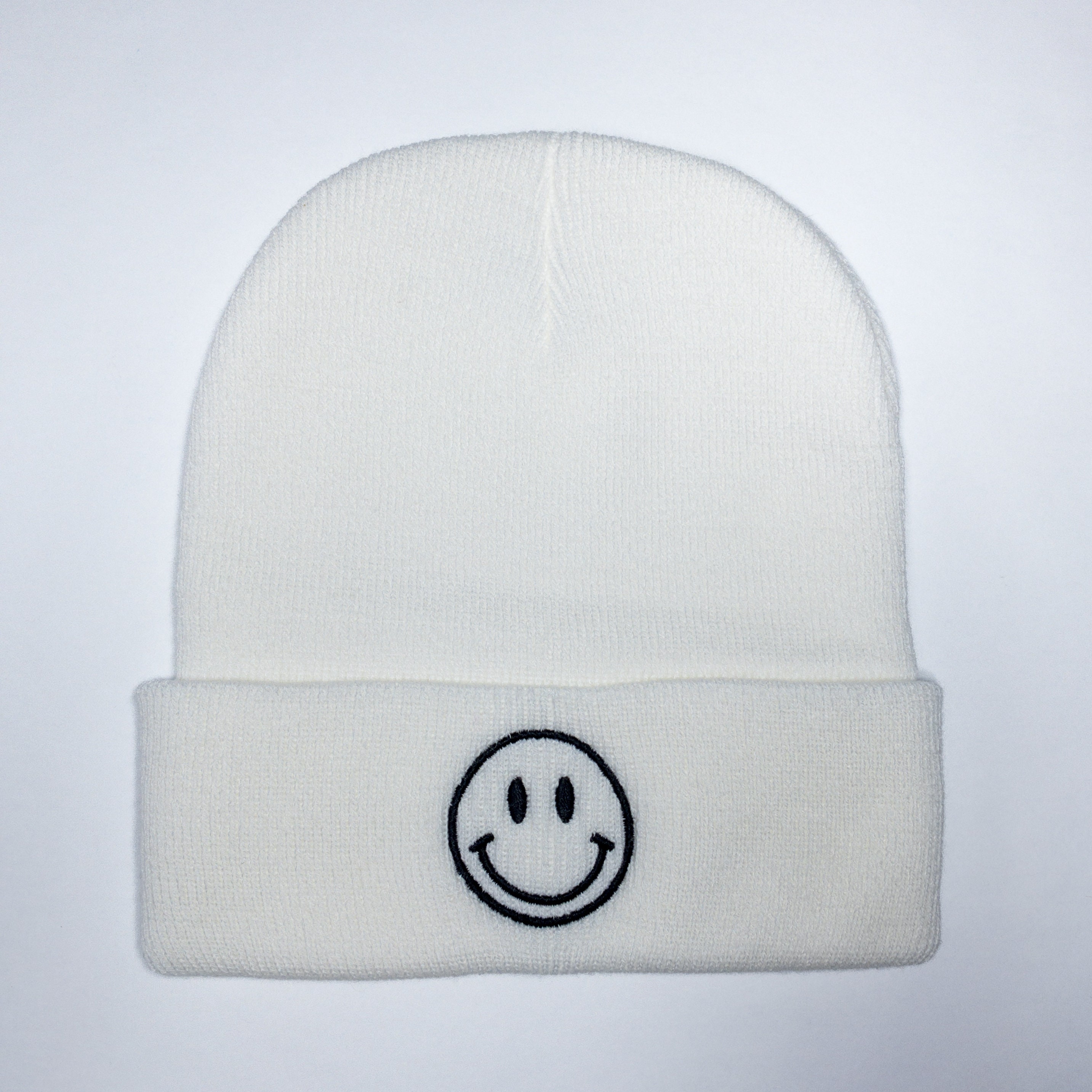 Smiley Face Embroidered Beanie - Smiley Face Embroidery - Etsy