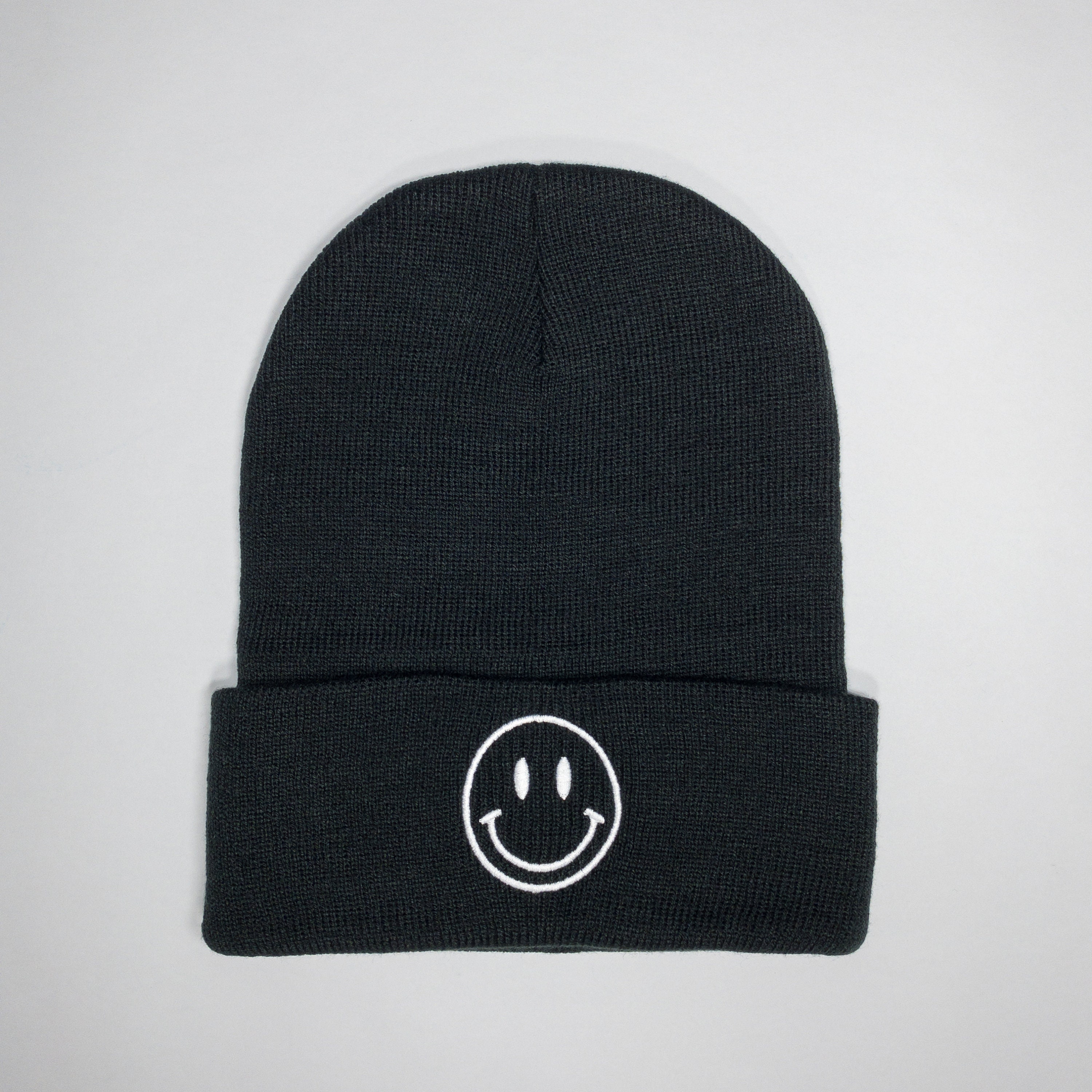 Smiley Face Embroidered Beanie Smiley Face Embroidery - Etsy