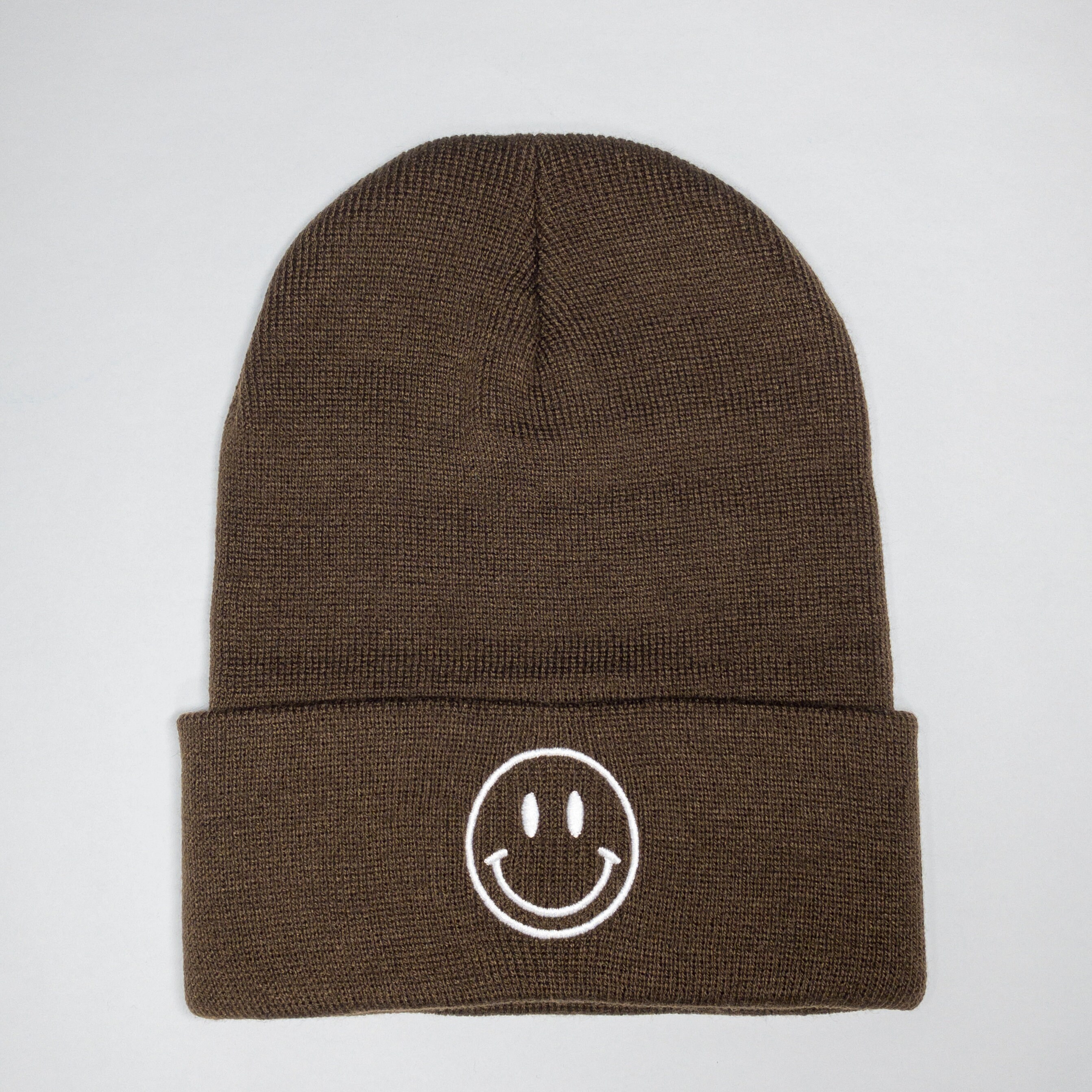 Smiley Face Embroidered Beanie - Smiley Face Embroidery - Etsy