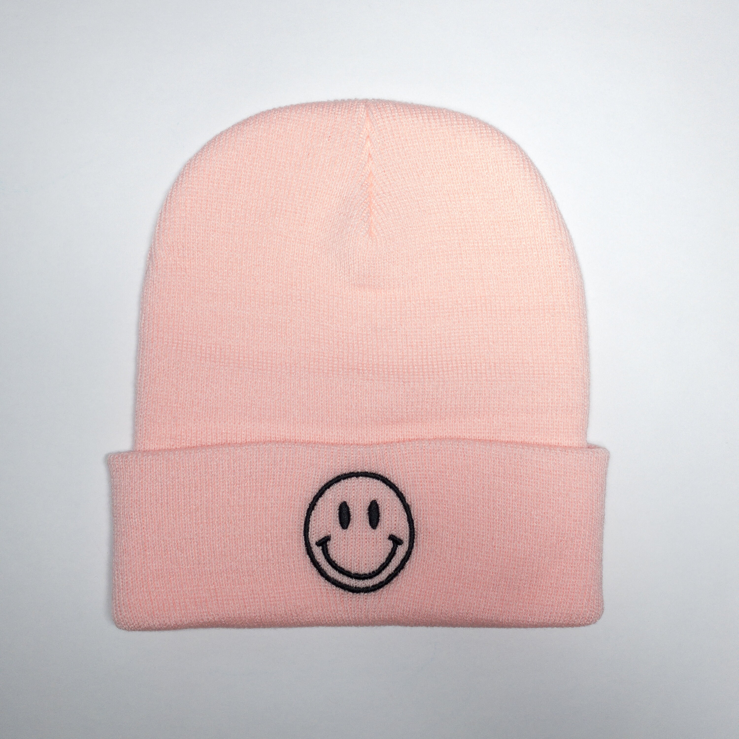 Smiley Face Embroidered Beanie Smiley Face Embroidery - Etsy