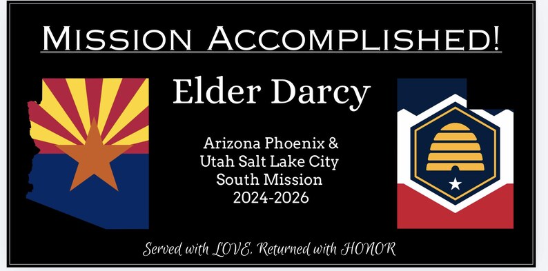LDS Missionary Banner | Mission Accomplished Sign | Custom Mission ...
