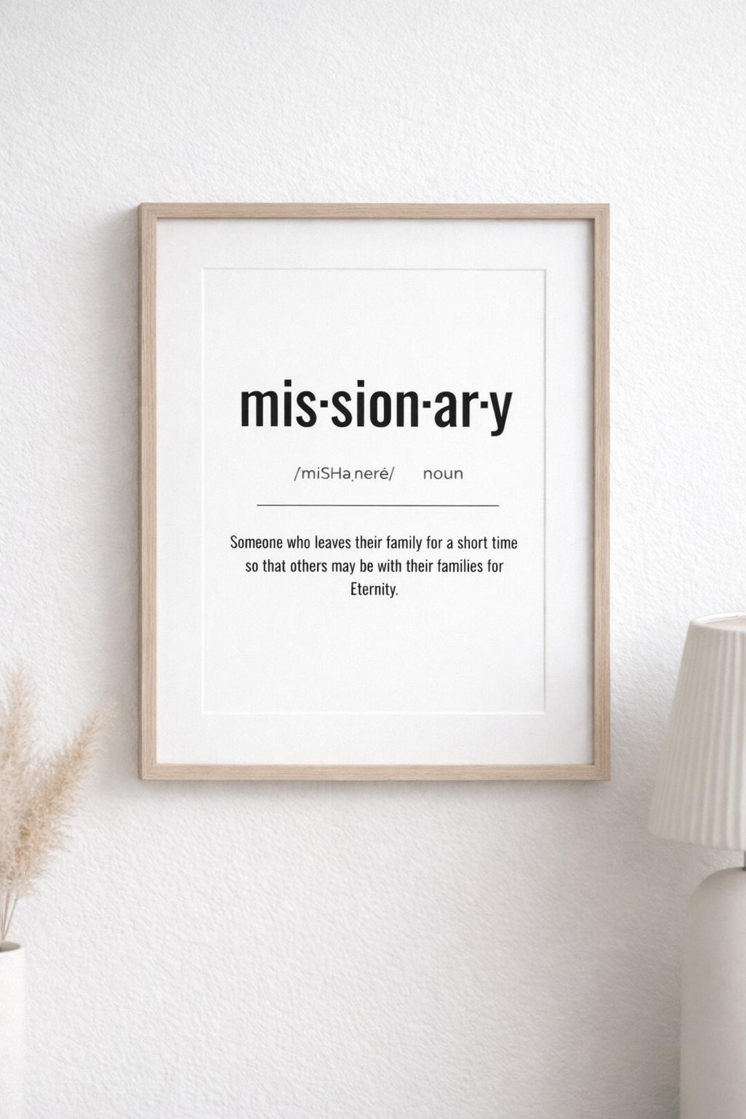 Missionary Definition Print | LDS Mission Wall Art | Christian ...