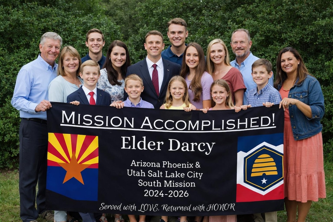 LDS Missionary Banner | Mission Accomplished Sign | Custom Mission ...