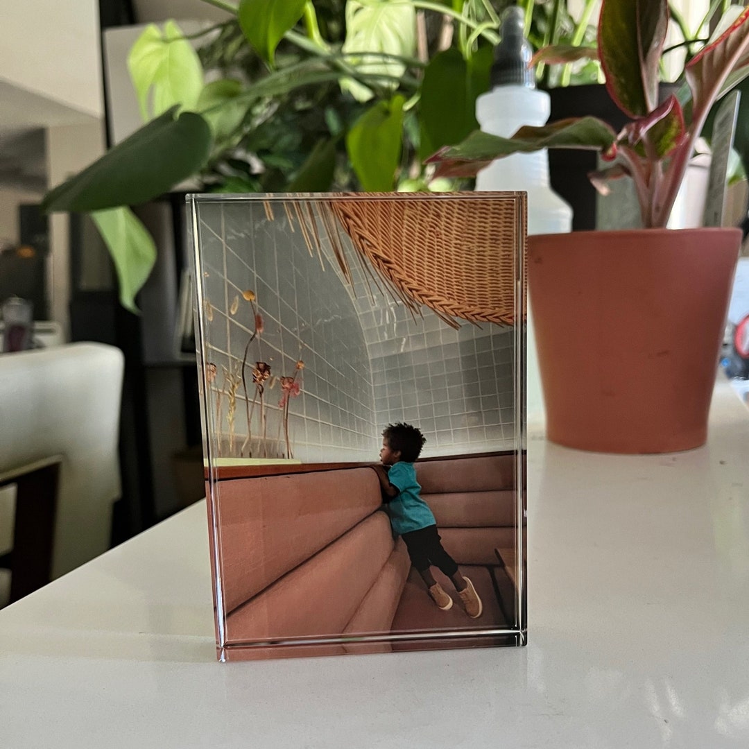 Custom Acrylic Glass Photo Block, Wedding, Anniversary, Birthday ...