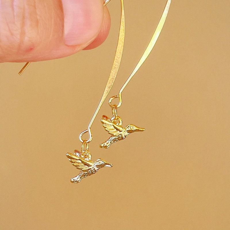 Bird Hoop Earrings - Etsy