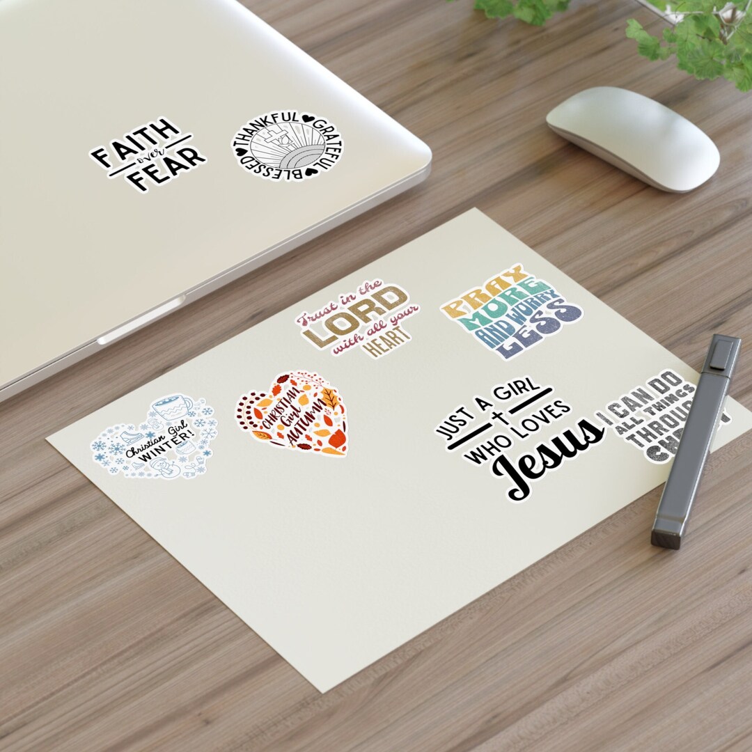 Christian Stickers Water Bottle Stickers Christian Vinyl Stickers Faith ...