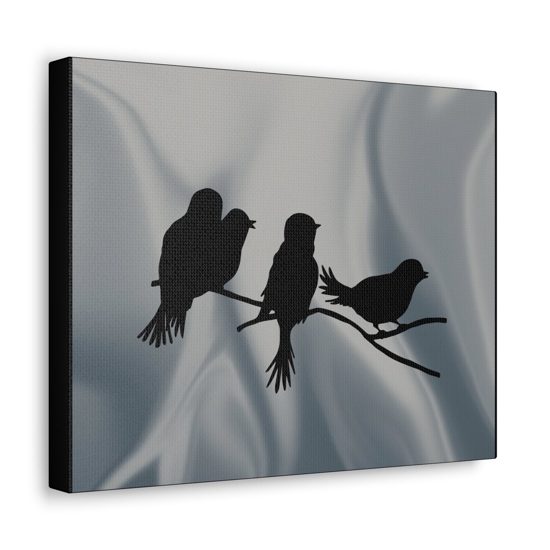 Birds on Branch, Canvas Wall Art, Bird Decor, Canvas Gallery Wraps ...