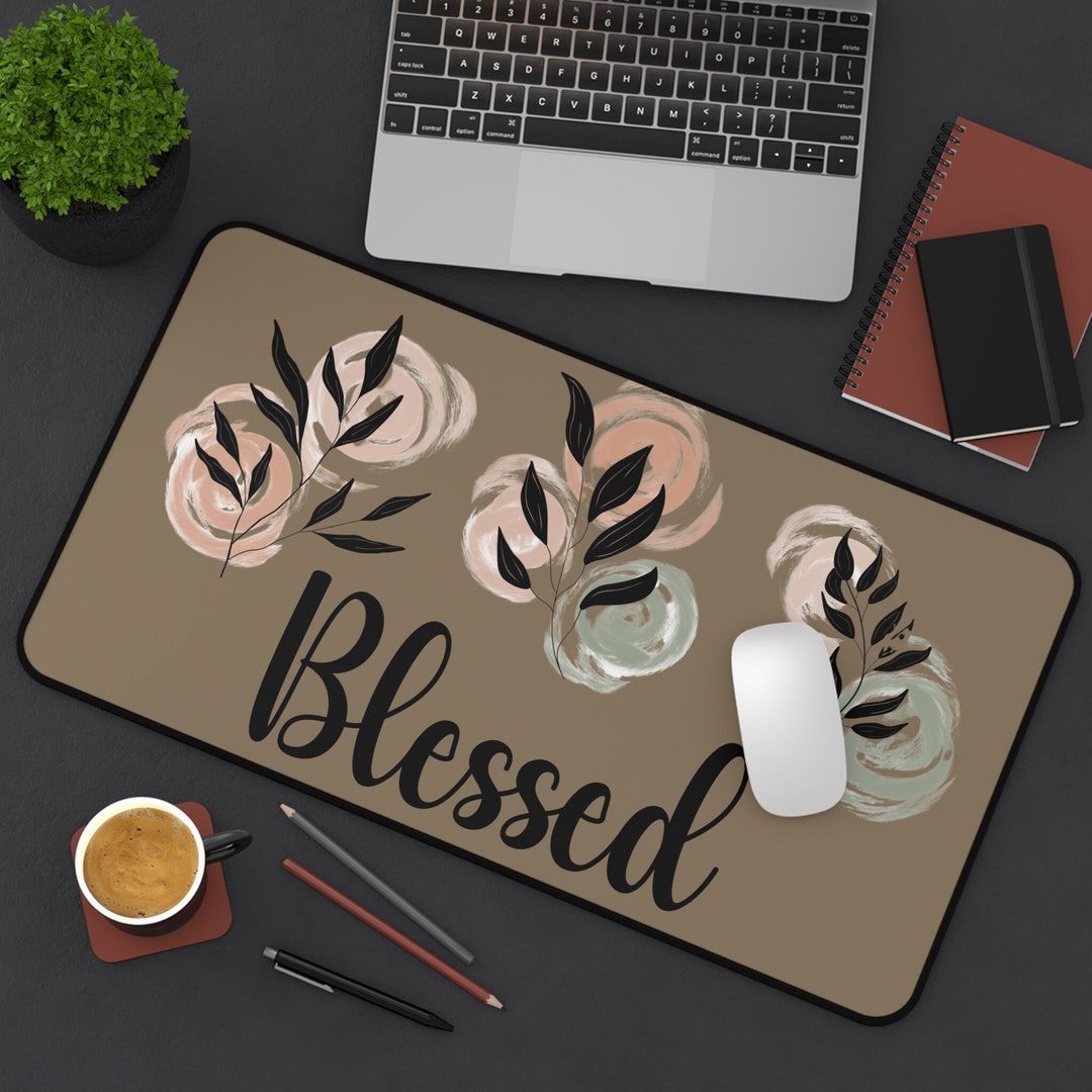 Christian Desk Mat, Bible Desk Mat, Blessed Desk Pad, Keyboard Mat ...