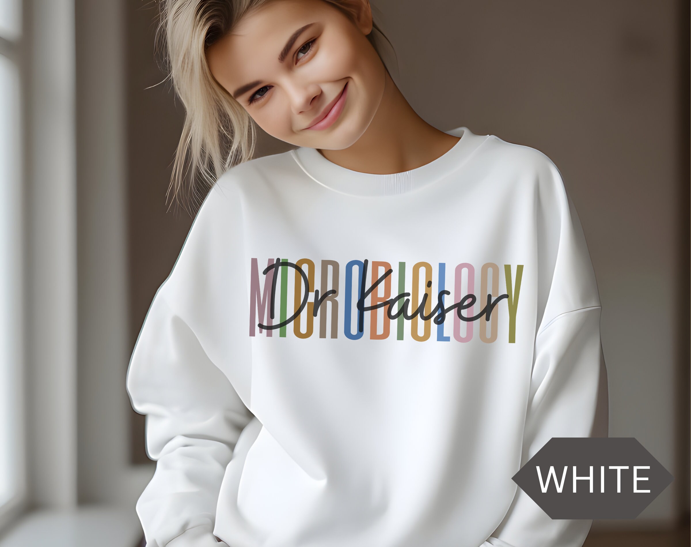 Microbiology Sweatshirt, Custom Name Microbiology Shirt, Personalized ...