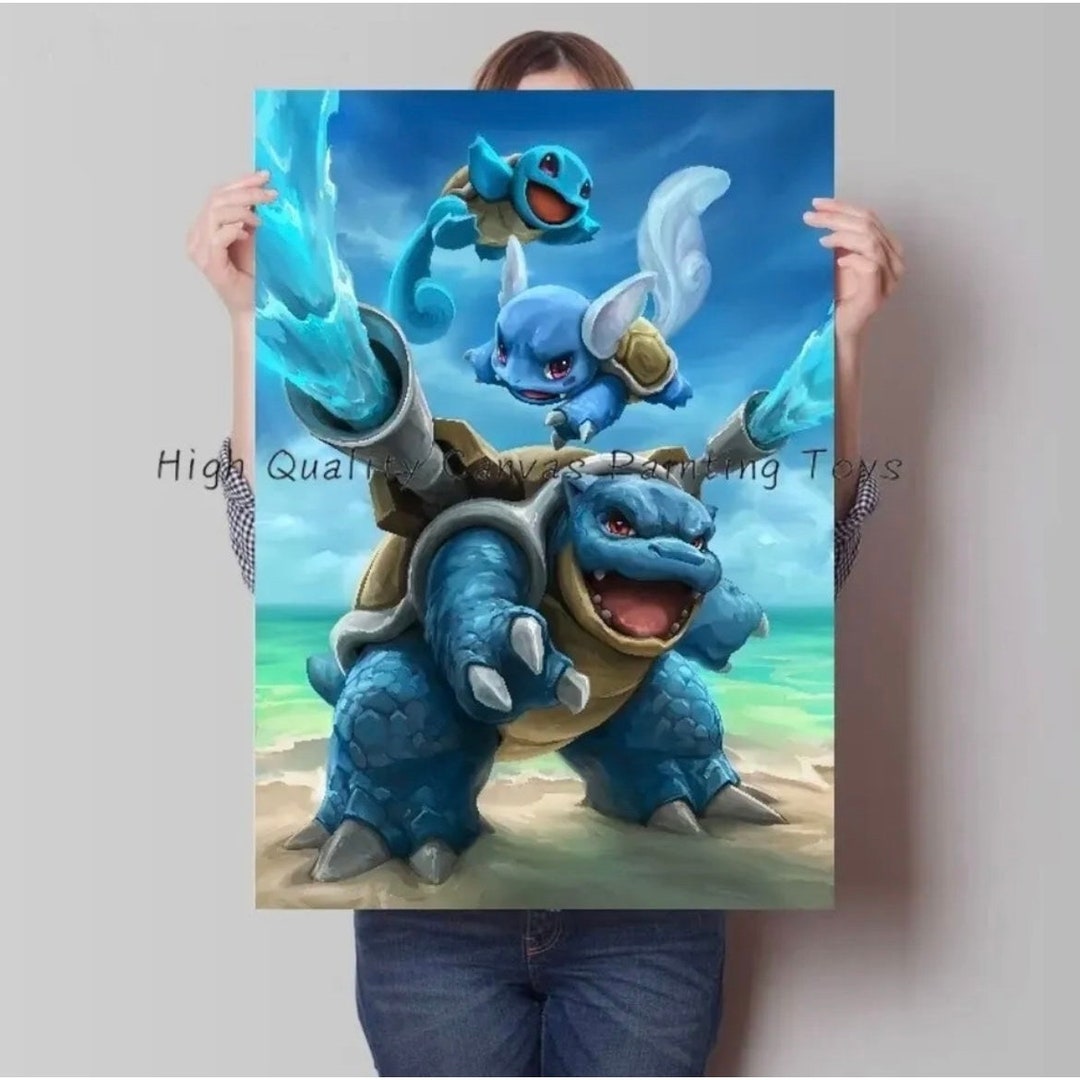 Squirtle Evolutions Pokeart Canvas Poster - Etsy