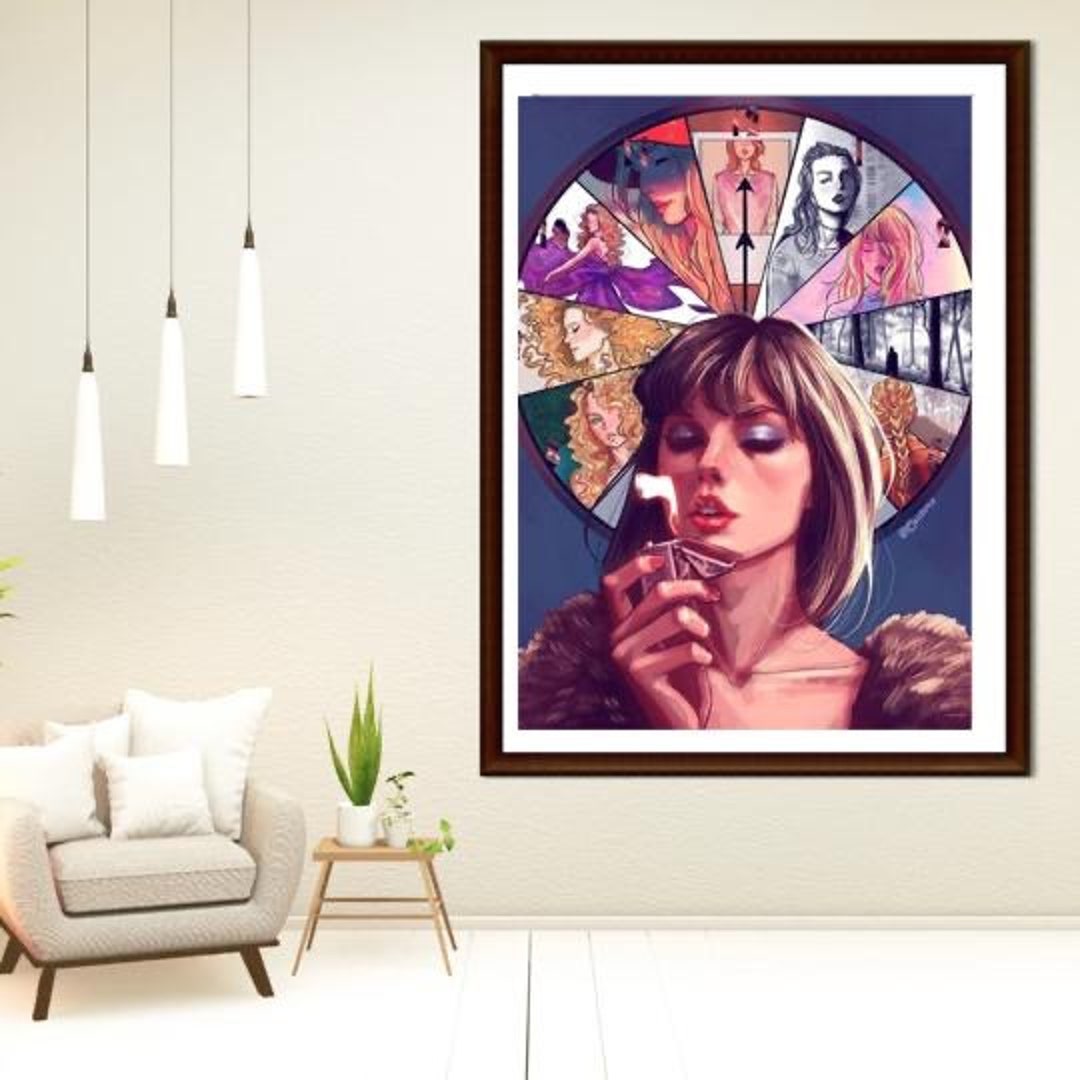 Taylor Swift Wheel of Albums Canvas Poster Wall Art Home Decor - Etsy