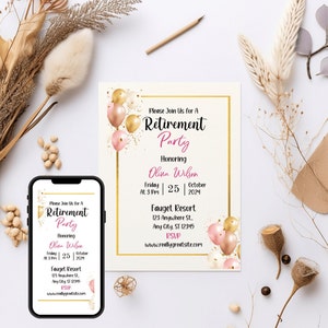 Retirement Party Invitation Retirement Invitation Instant Download ...