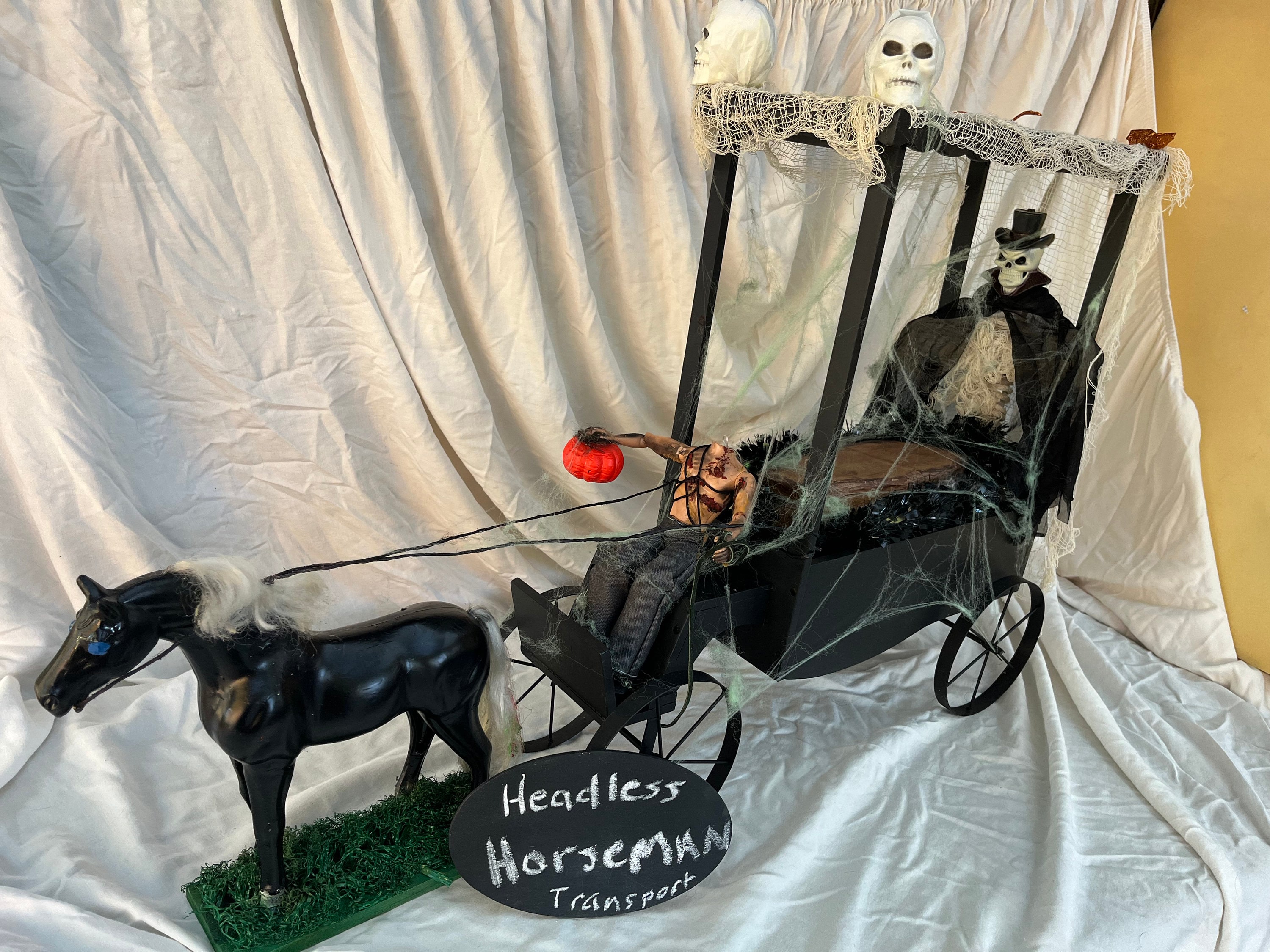 Unique Headless Horseman Carriage and Horse - Etsy