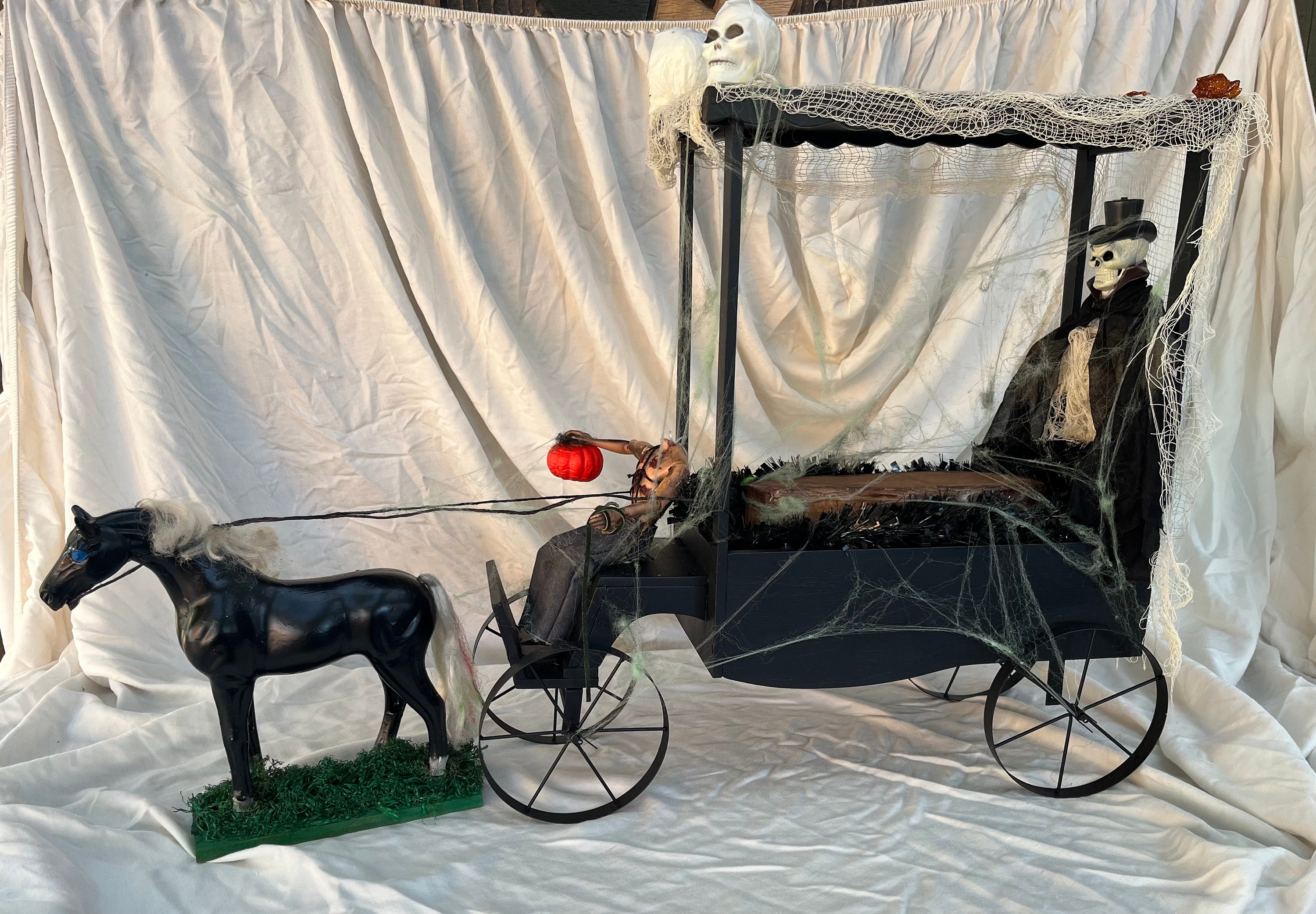 Unique Headless Horseman Carriage and Horse - Etsy