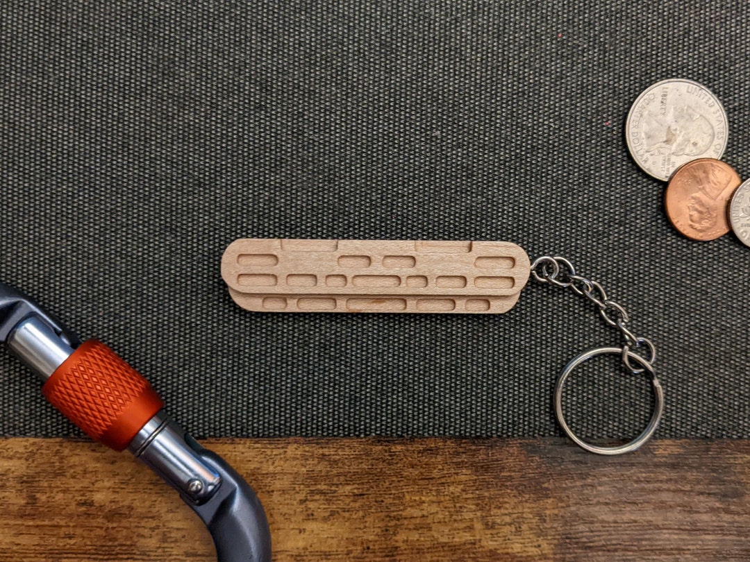 Rock Climbing Hangboard Keychain (round Style) - Etsy