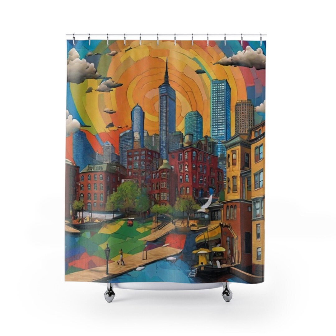 Dali Inspired Boston Shower Curtain - Etsy