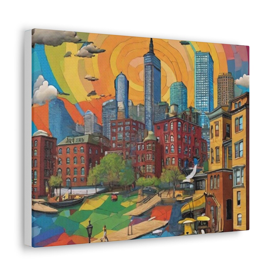 Dali Inspired Boston Canvas Gallery Wrap - Etsy