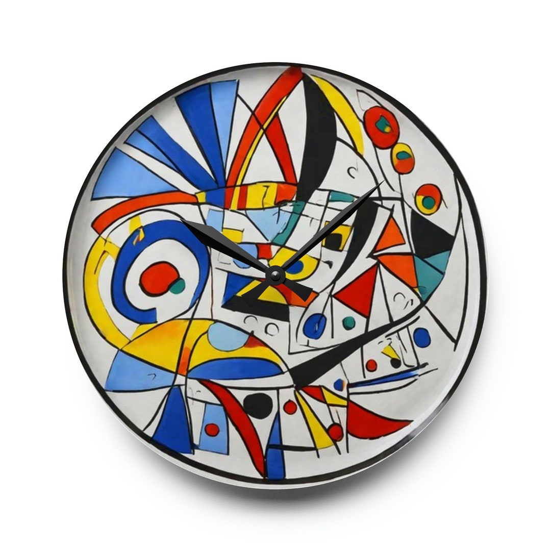 Picasso Inspired Acrylic Wall Clock - Etsy