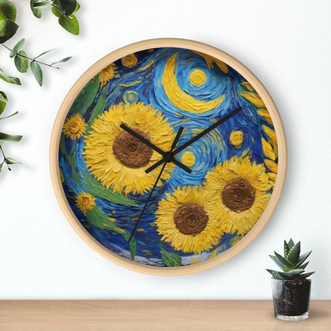 Van Gogh Inspired Wall Clock - Etsy