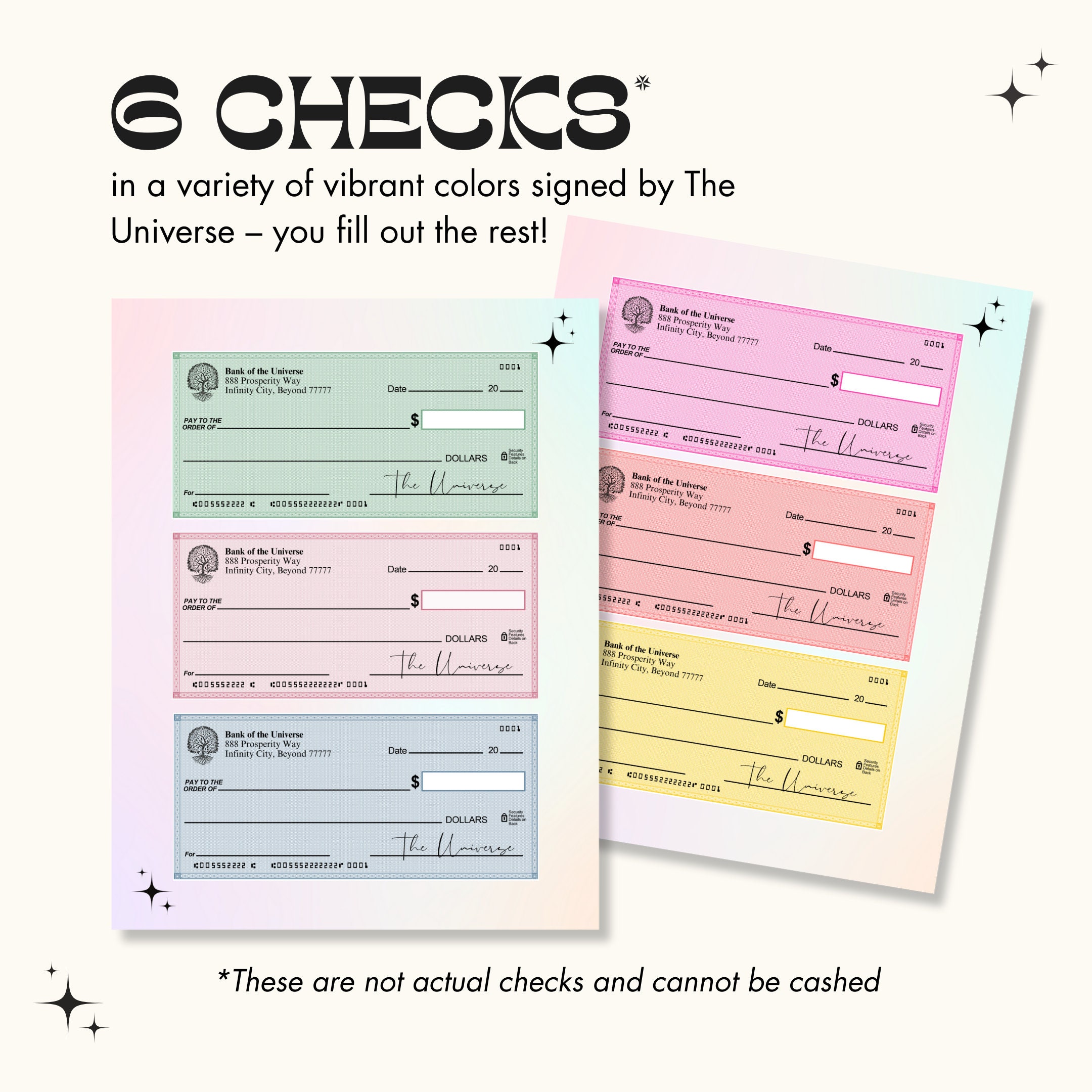 Abundance Checks for Manifesting Money | Manifestation Checks | Vision ...