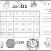 Printable Coloring Calendar 2024 for Kids, Traceable Numbers, Printable ...