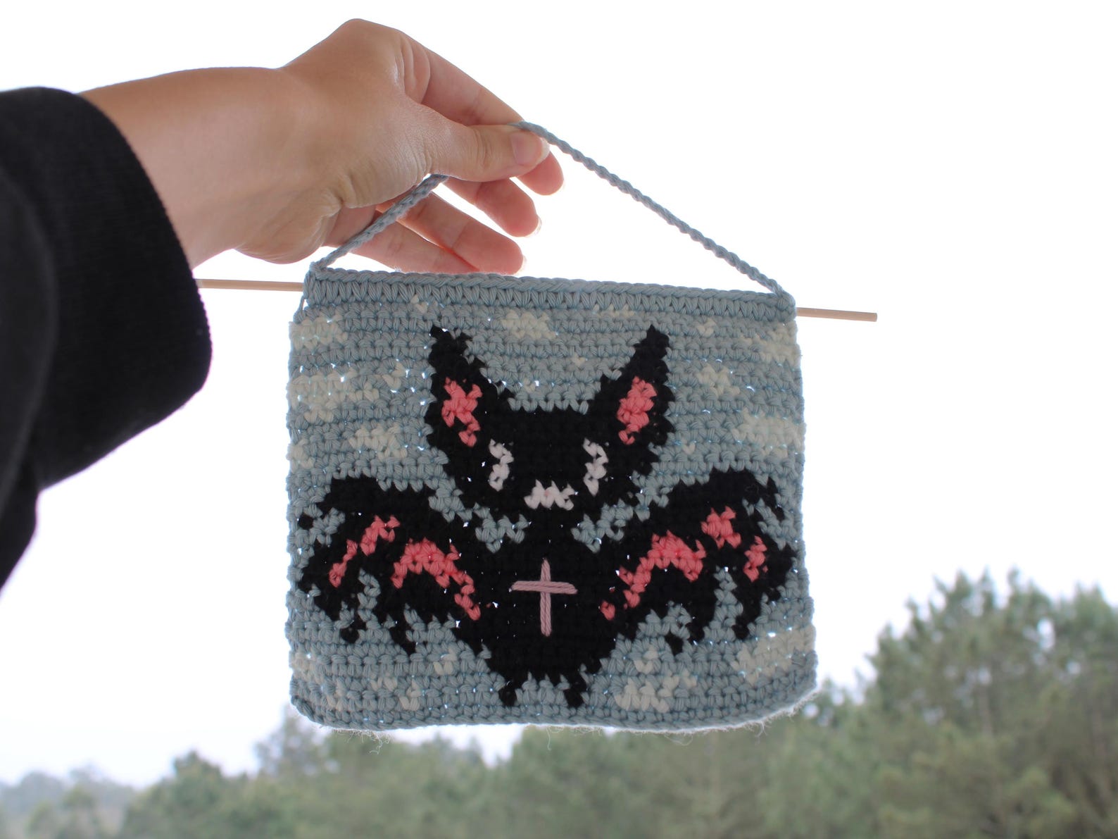 Bat Tapestry Crochet Pattern | Goth Wall-hanging (PDF Pattern) - Etsy