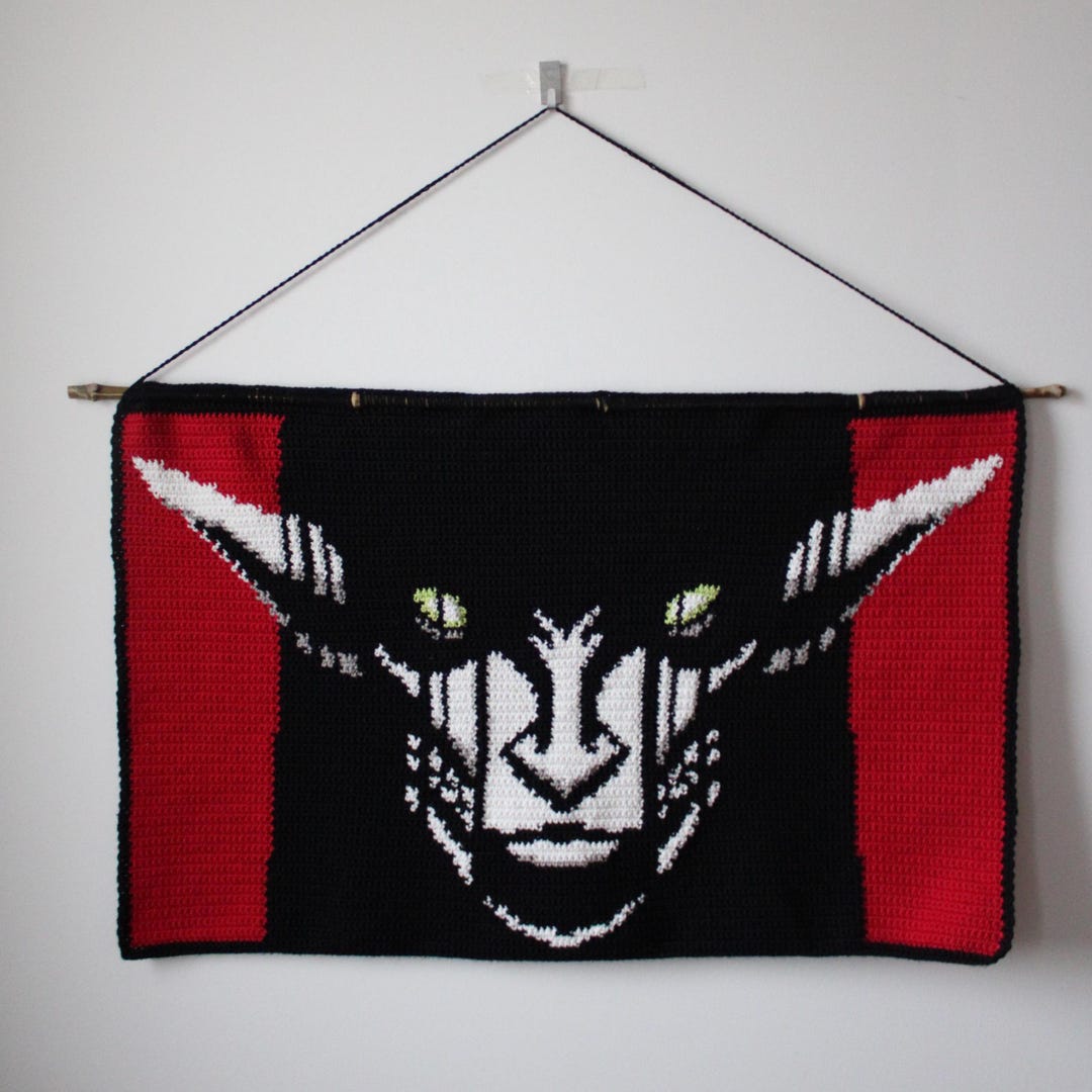 Attack Titan Tapestry Crochet PDF Pattern | Eren Yeager Inspired Wall ...
