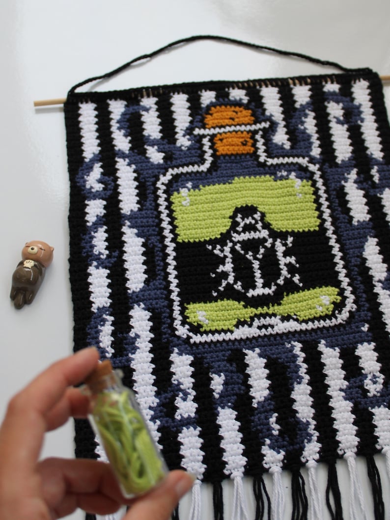 Juice of the Beetle PDF Pattern | Beetlejuice Inspired Tapestry Crochet ...