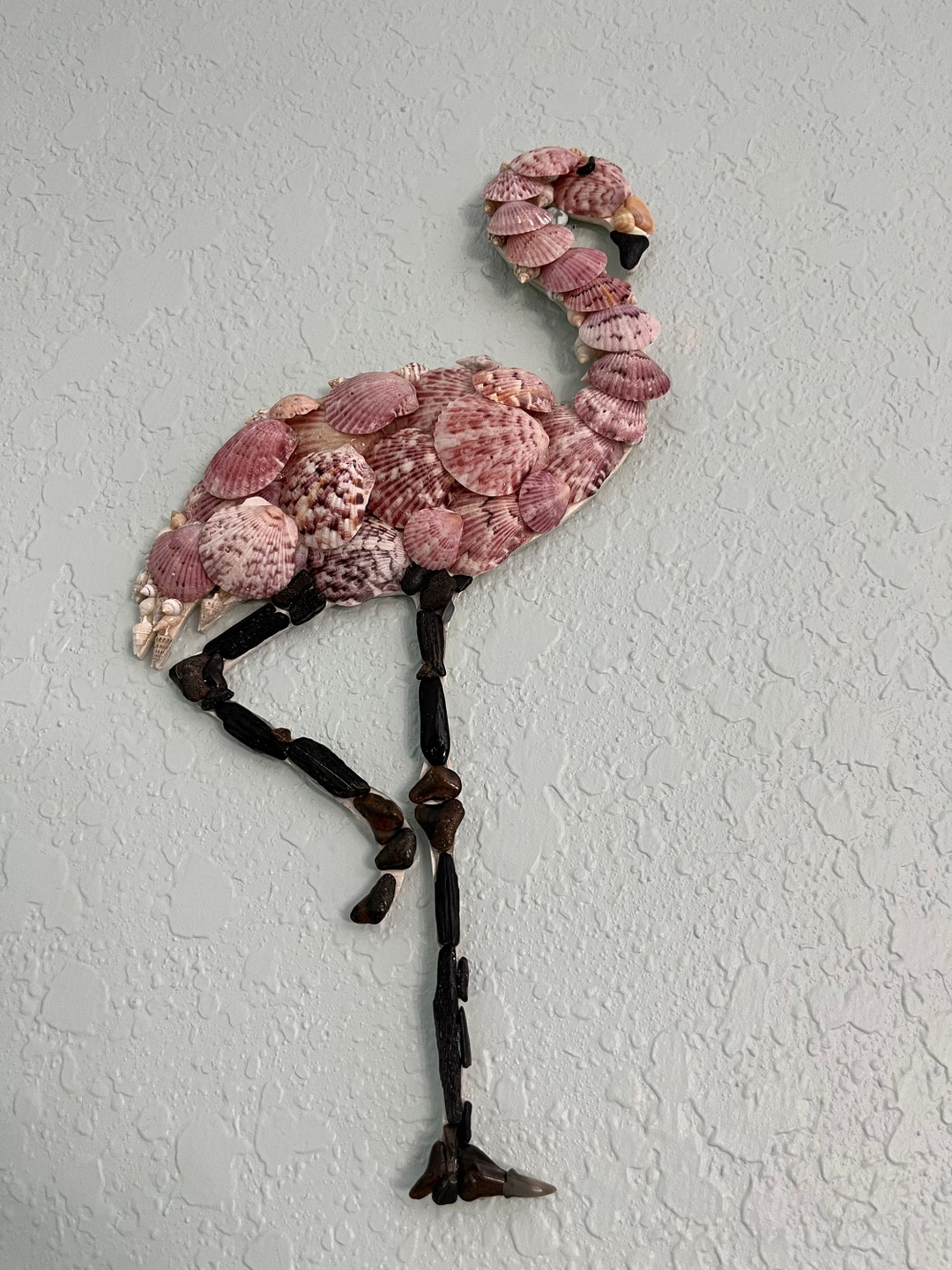 Flamingo Shell Art - Etsy