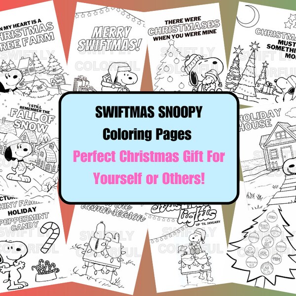 Snoopy Coloring Pages - Etsy