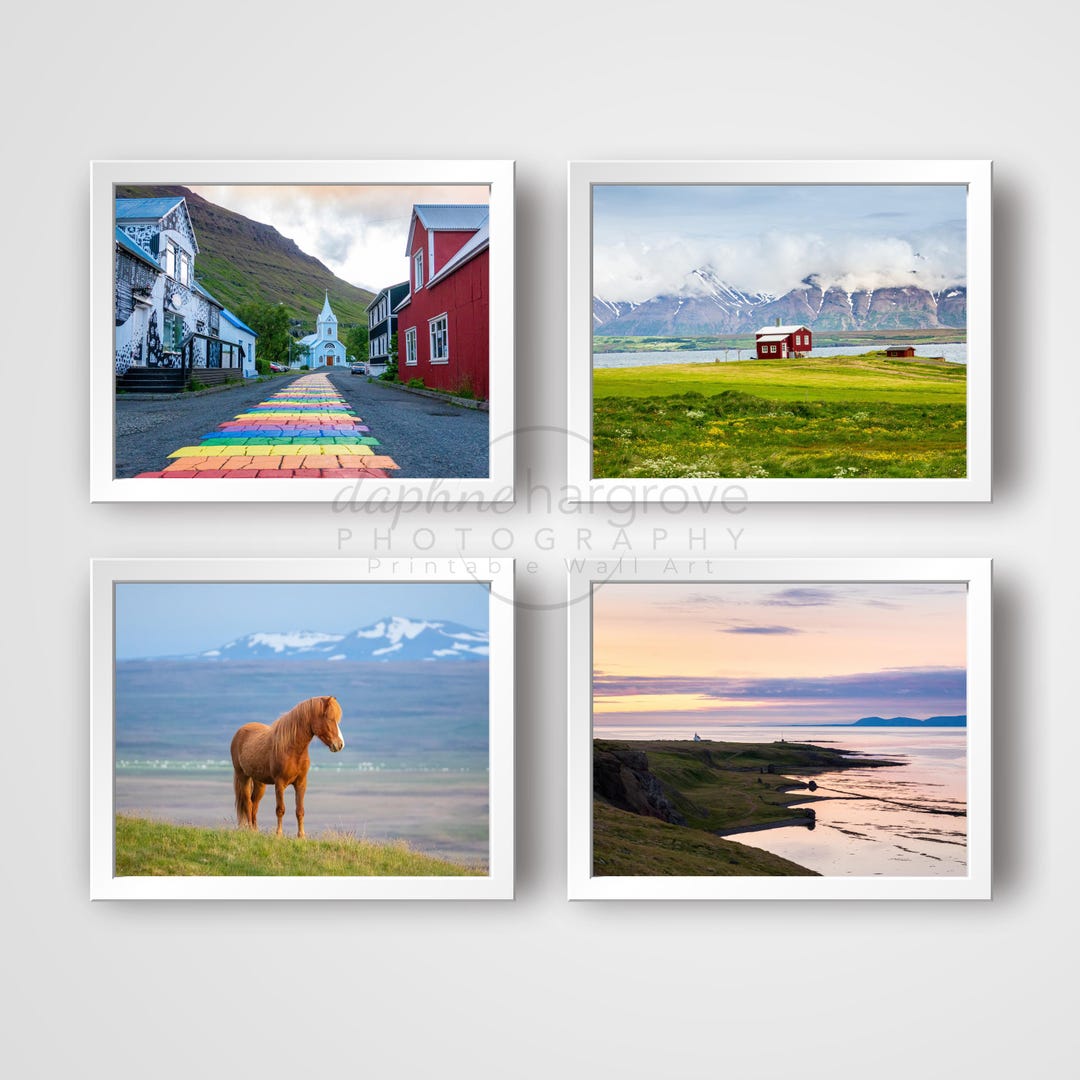 Iceland Wall Art Set of 4 | Printable Iceland Photos | Iceland Photo ...