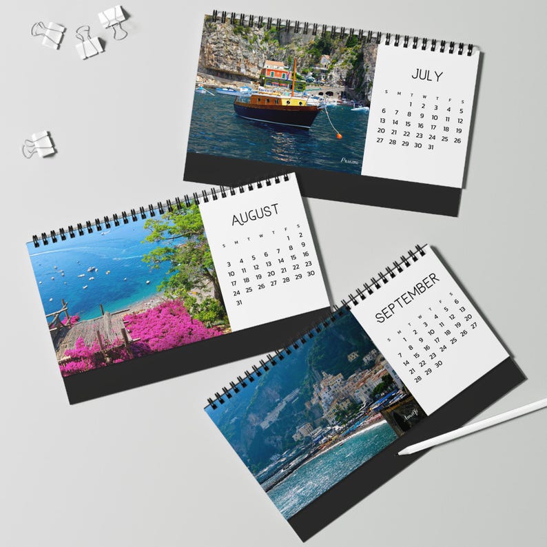 Amalfi Coast Desk Calendar 2025 | Amalfi Coast Italy | Small Calendar ...