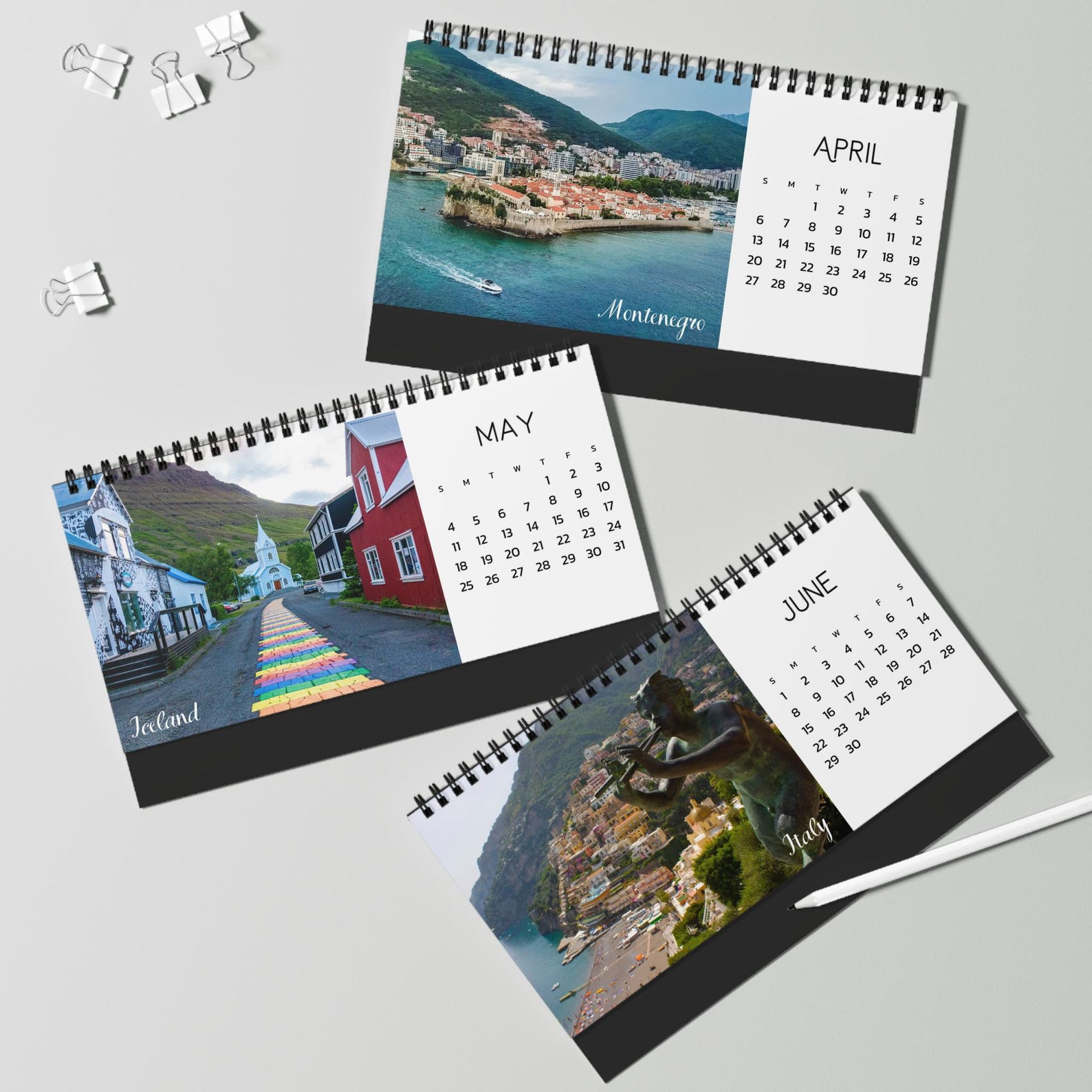 Travel Inspiration Desk Calendar 2025 | Mini Desk Calendar 2025 | World ...