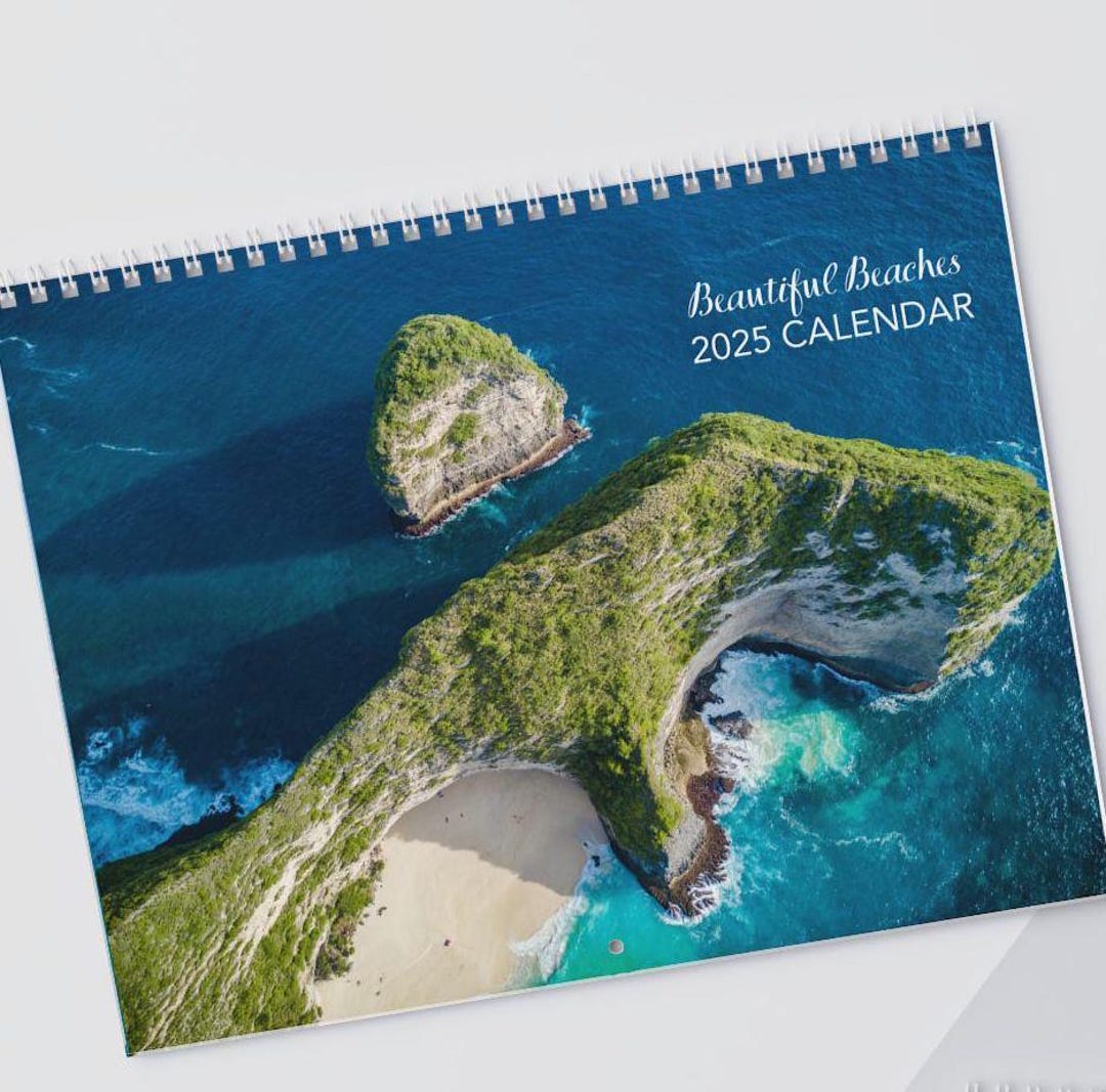 Beautiful Beaches Calendar 2025 | Beaches Calendar | Wall Calendar 2025 ...