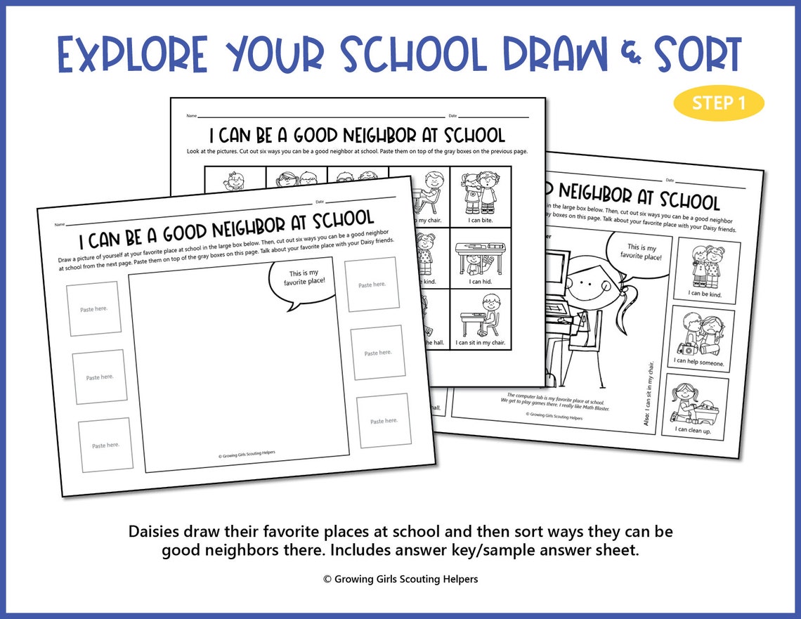 Girl Scout Daisies: good Neighbor Printable Badge Pack Activities for ...