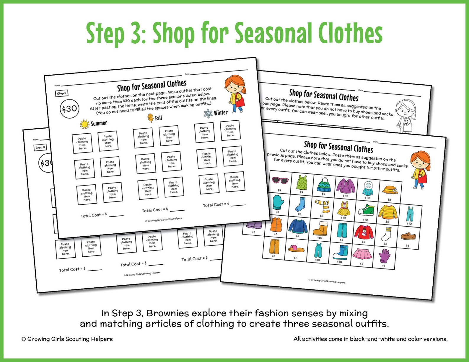 Girl Scout Brownies: "money Manager" Printable Activity Book | Badge ...