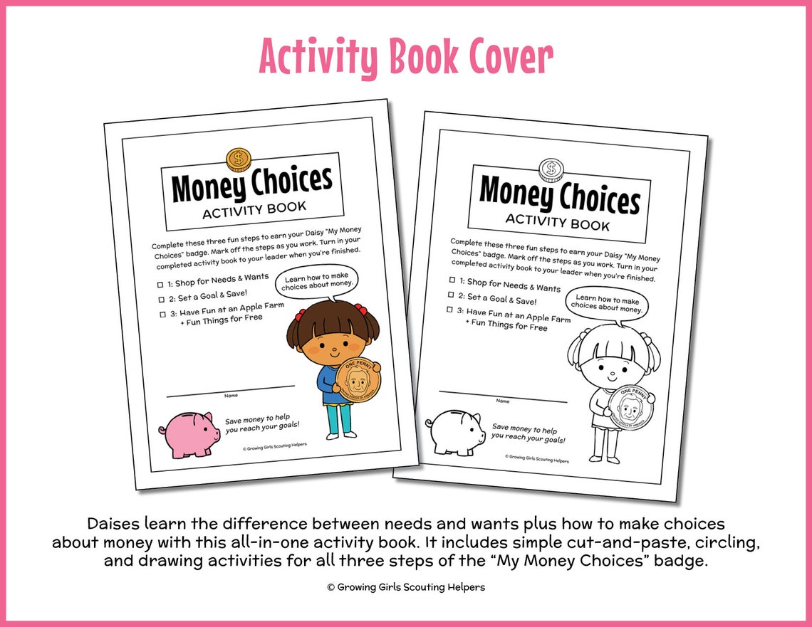 Girl Scout Daisies: my Money Choices Printable Activity Book Badge ...