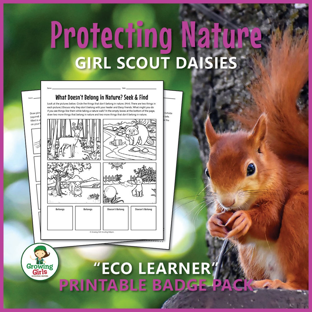 Girl Scout Daisies: "eco Learner" Printable Badge Pack | Activities for ...