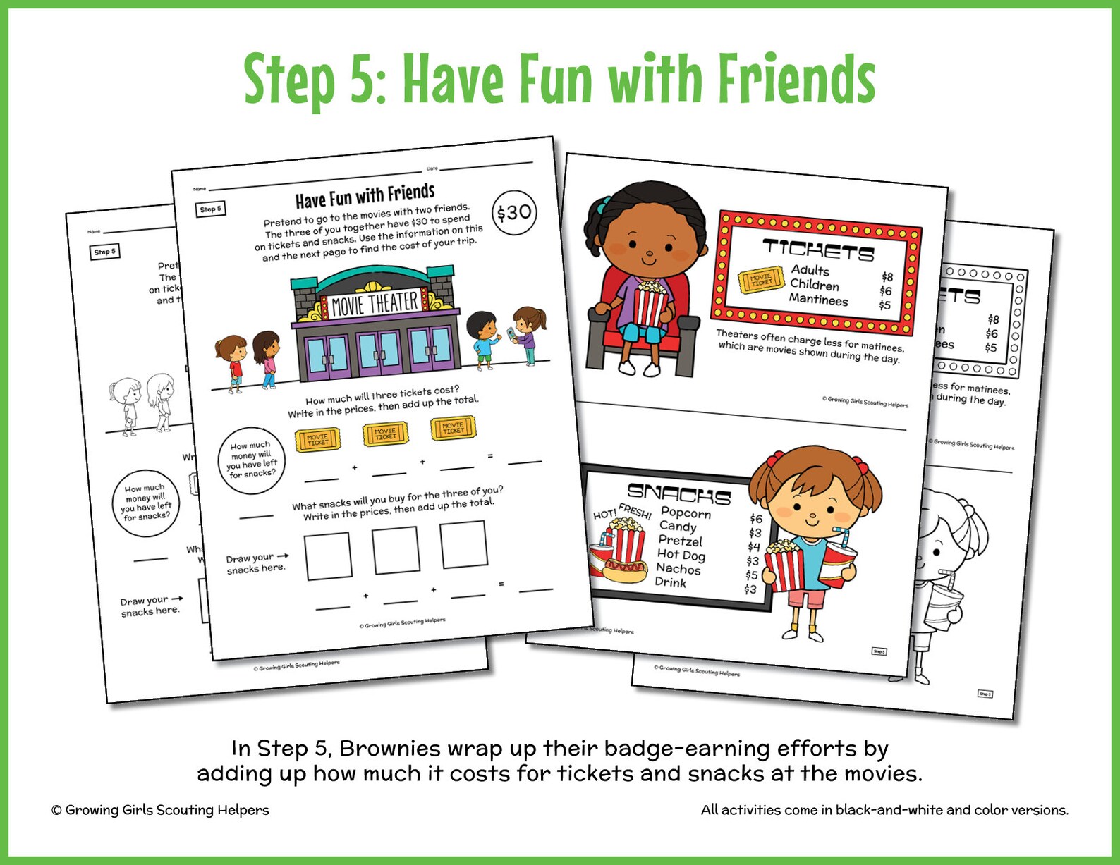 Girl Scout Brownies: "money Manager" Printable Activity Book | Badge ...