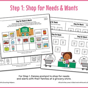 Girl Scout Daisies: "my Money Choices" Printable Activity Book | Badge ...