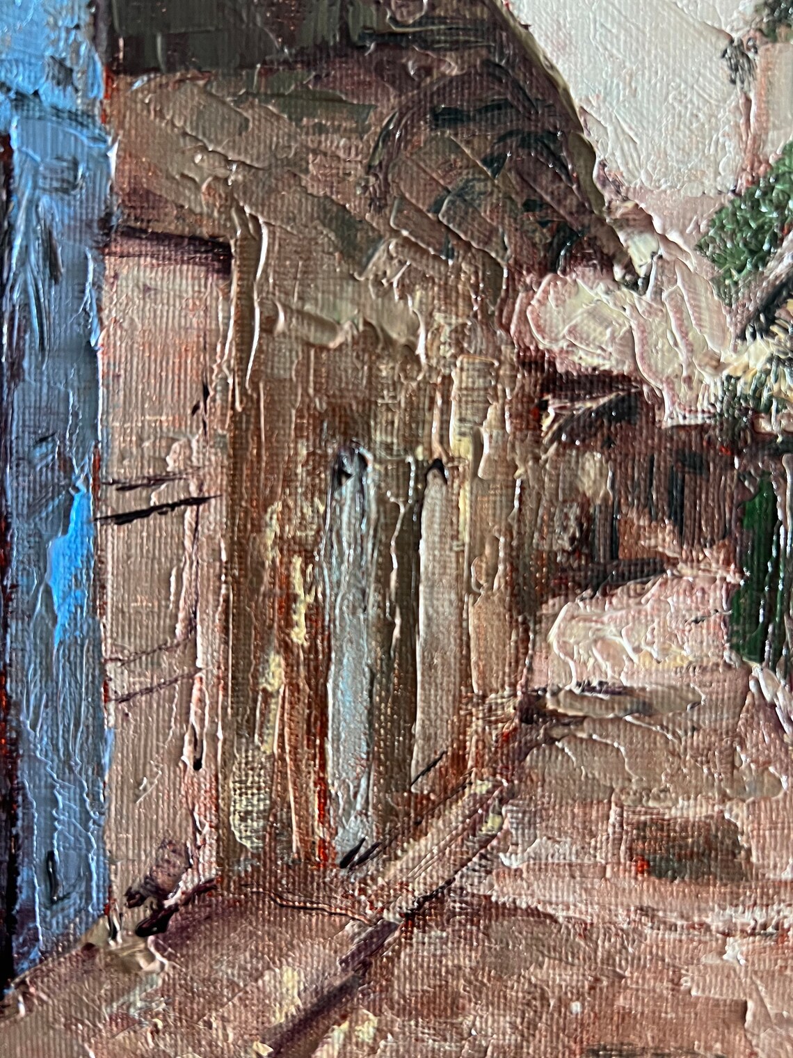 Al Nasra 001, Palestine Zuqaq Collection Oil Painting on Canvas Panel, Abstract Painting ...