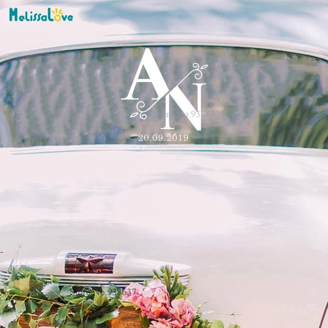 Split Monogram Car Window Decal Initial - Etsy