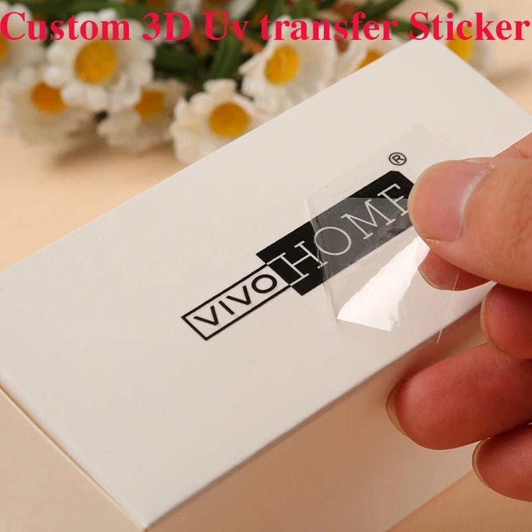 Custom Uv Transfer Sticker Labels Decal on Product Gift Box Bag Package ...